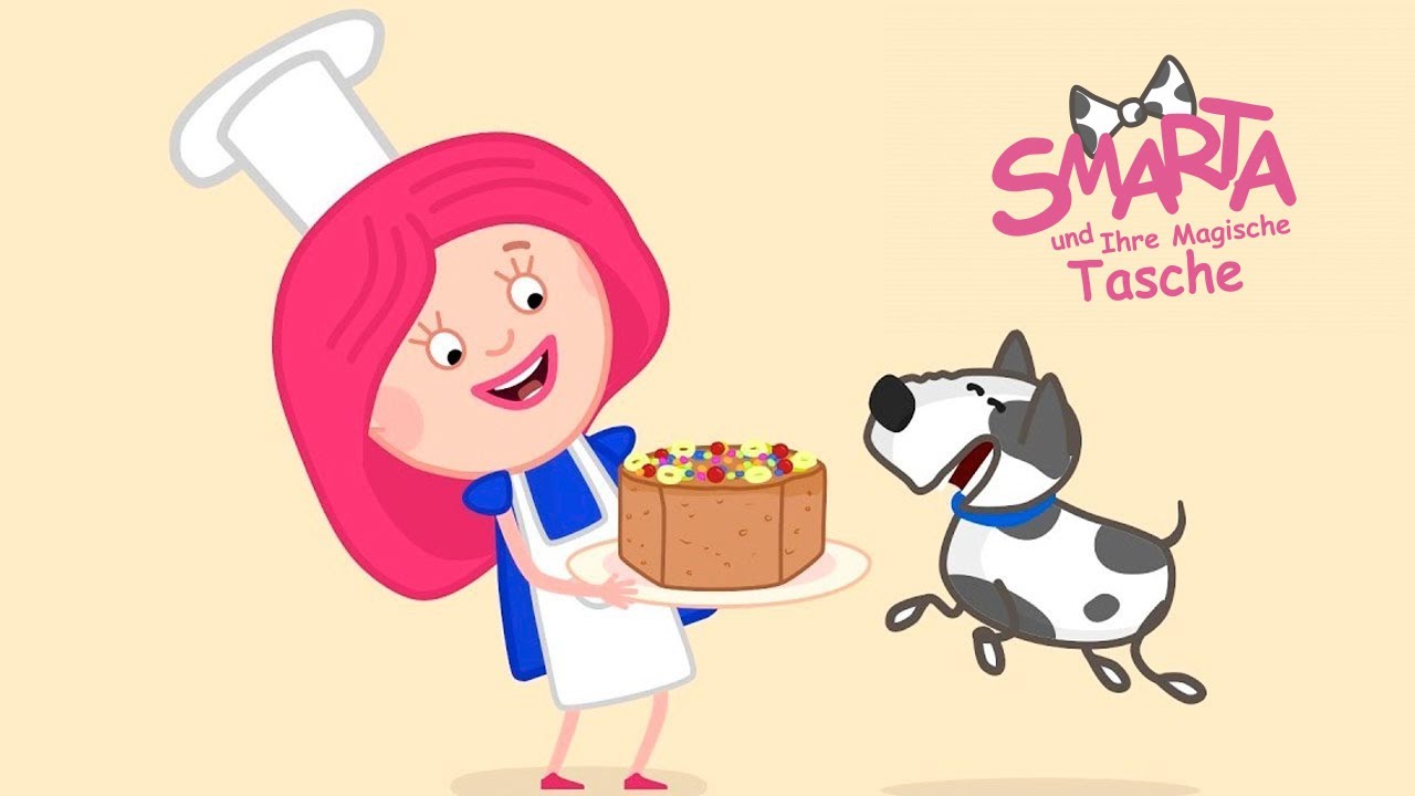 Smarta und ihre magische Tasche. Apfelkuchen für Mama. Kinder Cartoon ...