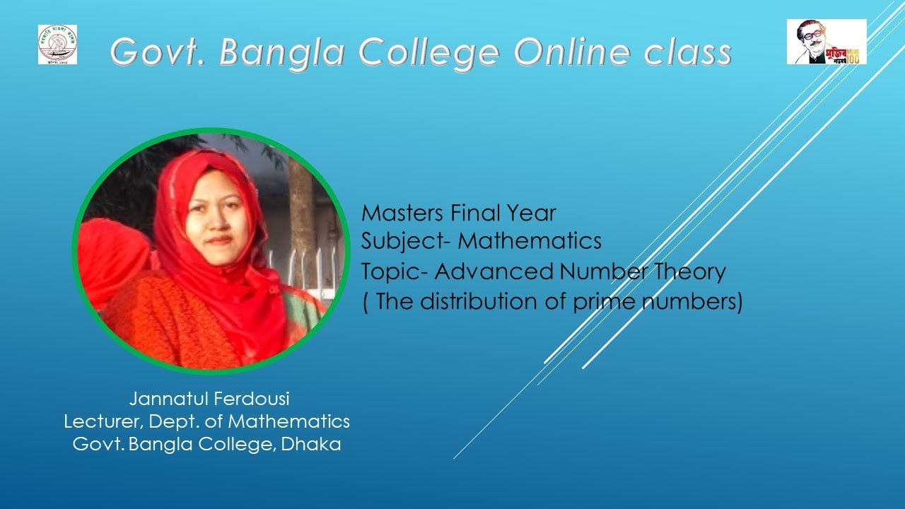 Masters final year,Advanced Number Theory,The distribution of prime ...