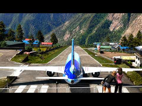 Unbelievable Takeoff A320 at Lukla Airport Short Runway