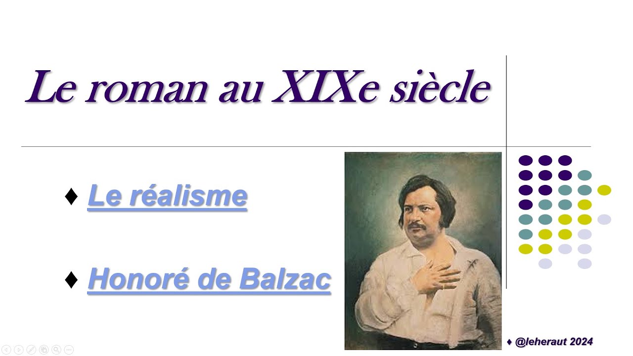 Honoré de Balzac : Le Maître du Réalisme dans le Roman du XIXe - YouTube
