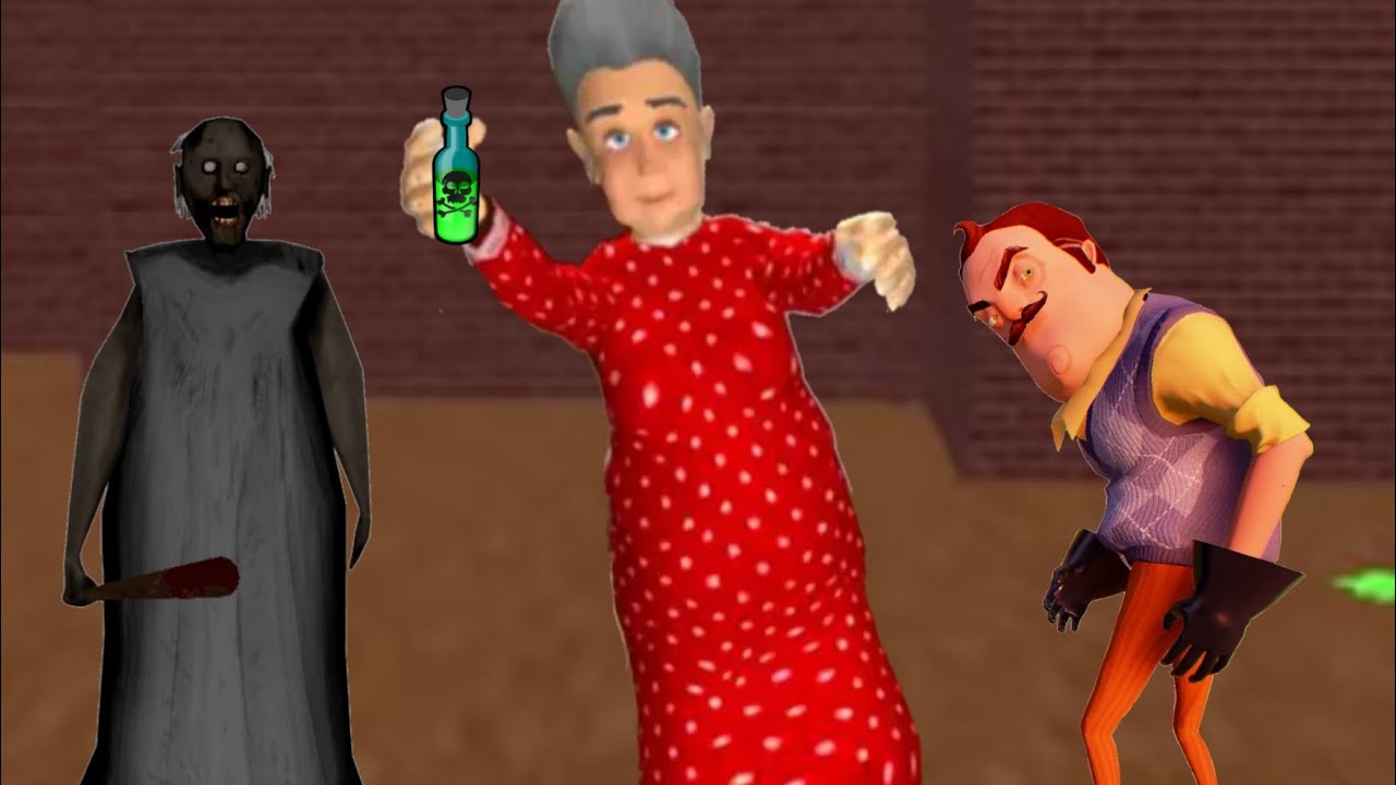 Granny + Hello Neighbor = Granny Neighbor Terrible Secret... - YouTube
