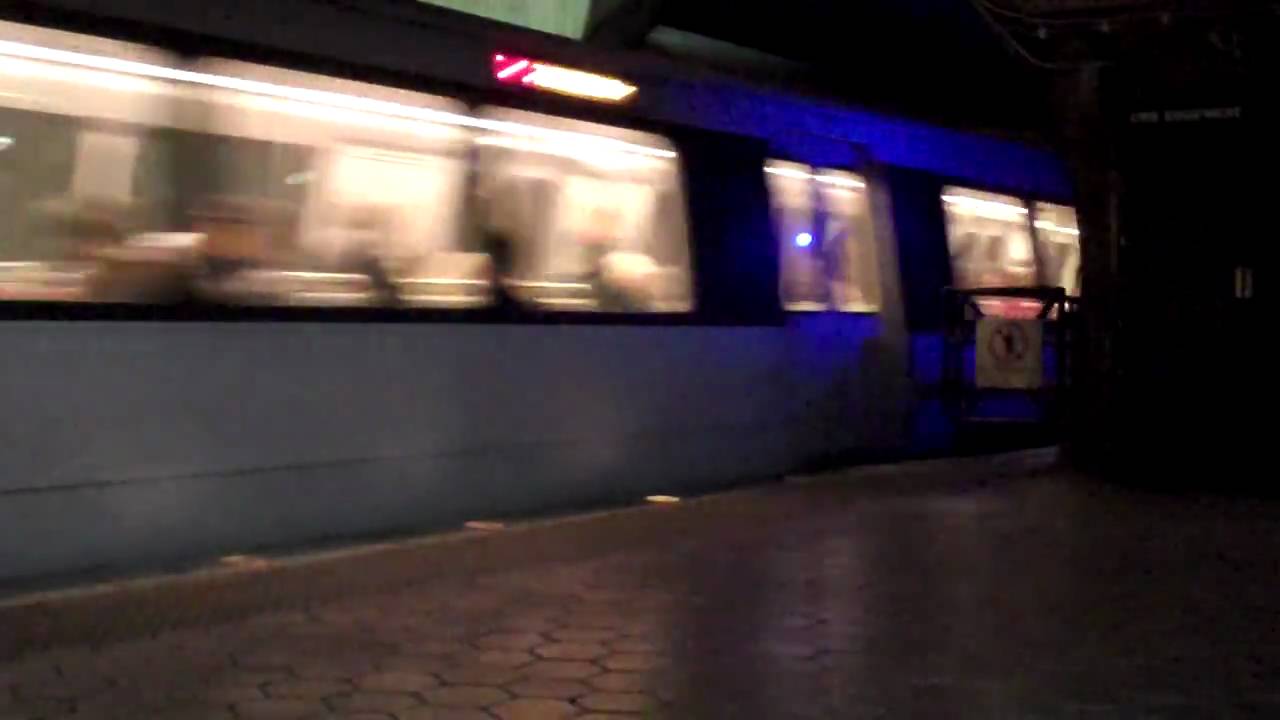 Washington DC Metro Red Line Train arriving at Friendship Heights ...