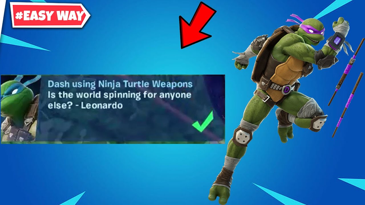 How to EASILY Dash using Ninja Turtle Weapons Fortnite | #fortnite| # ...