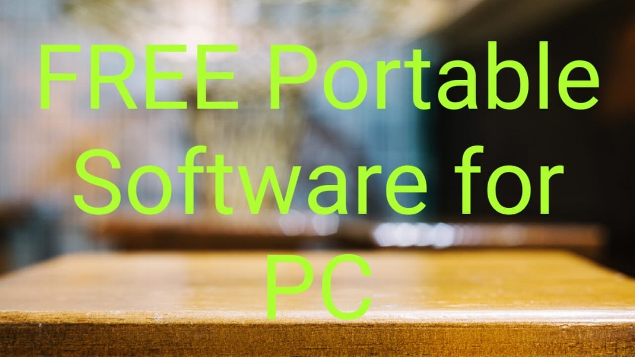 Free Portable Software for PC - YouTube