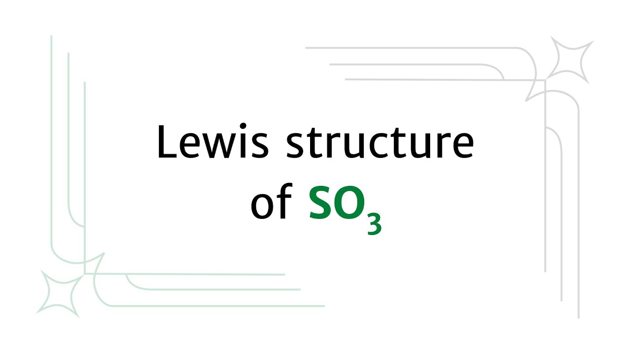 Lewis structure of SO3 - YouTube