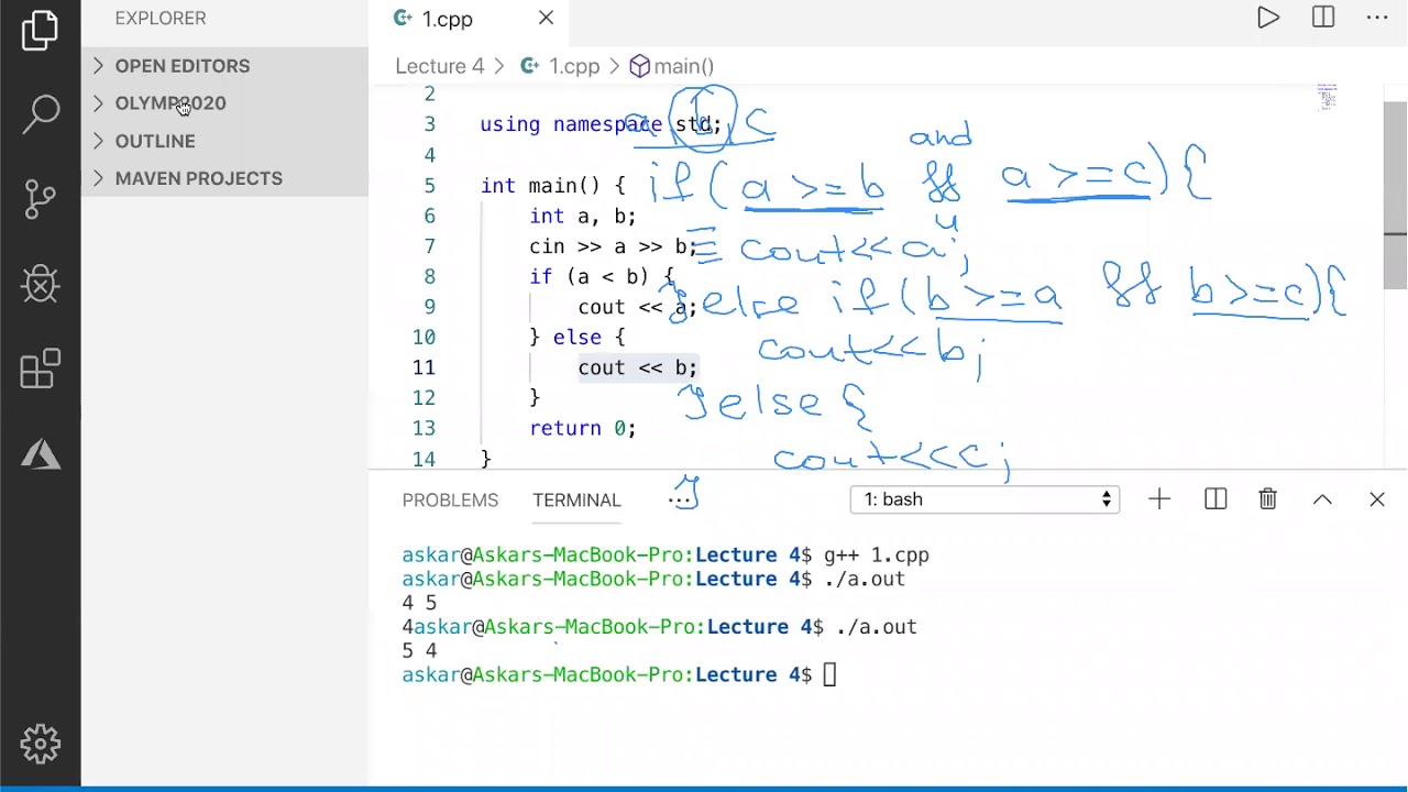 C Lecture 4 Conditional Statements Youtube