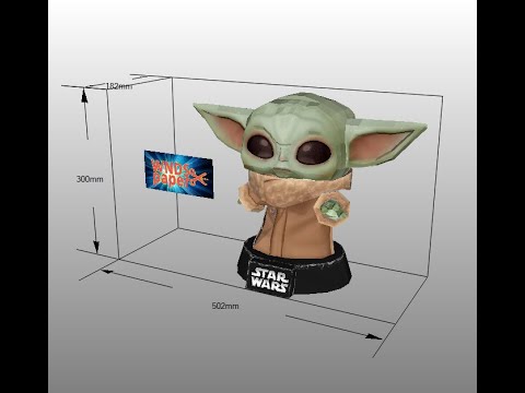 Grogu de papercraft - YouTube