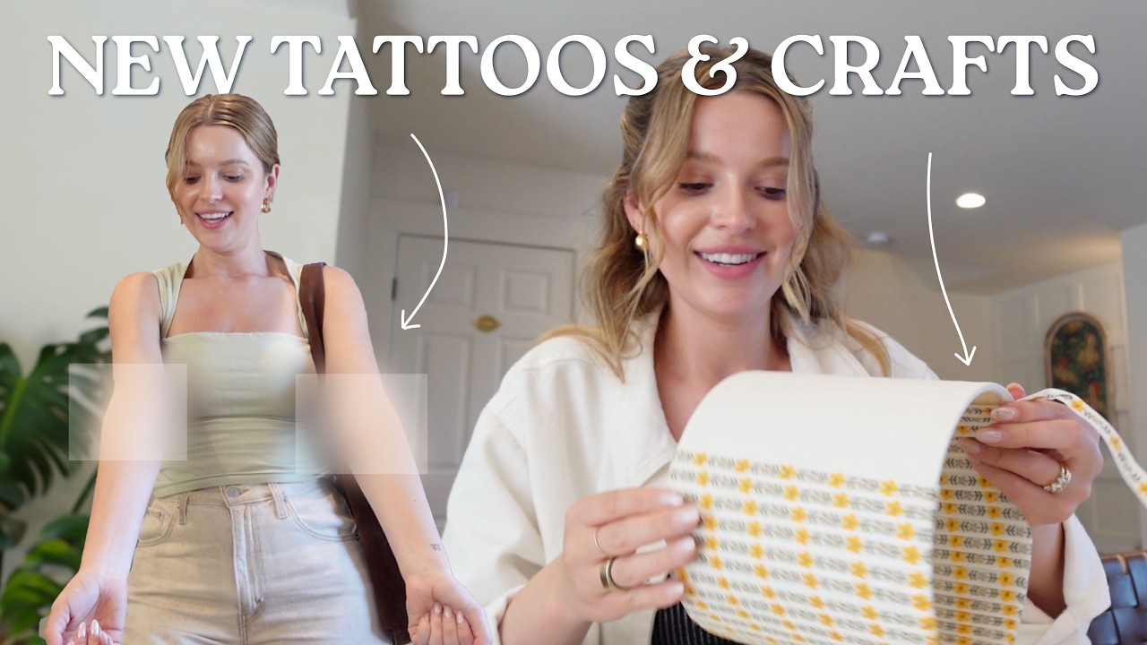 VLOG: whoops she got tattoos! + spend a crafty day with me - YouTube