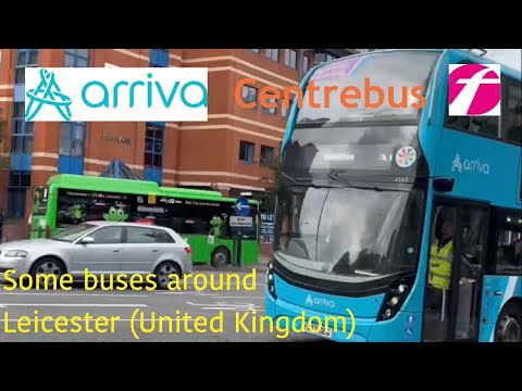 Some buses around Leicester (United Kingdom) - YouTube