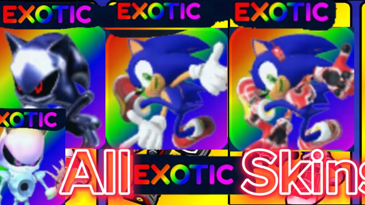 Sonic Speed Simulator Showcase of All EXOTIC Skins - YouTube