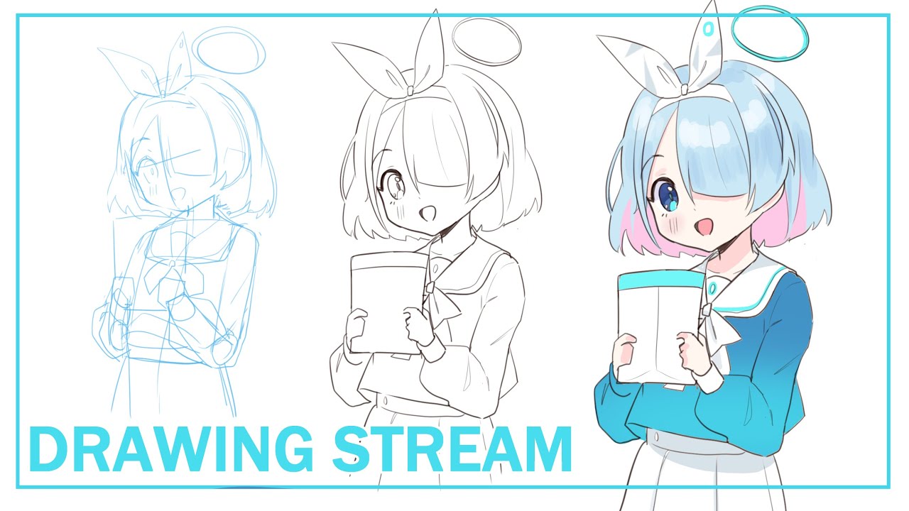 [Live] Practice Drawing ARONA - Blue Archive Art Style (練習)- 063023 ...
