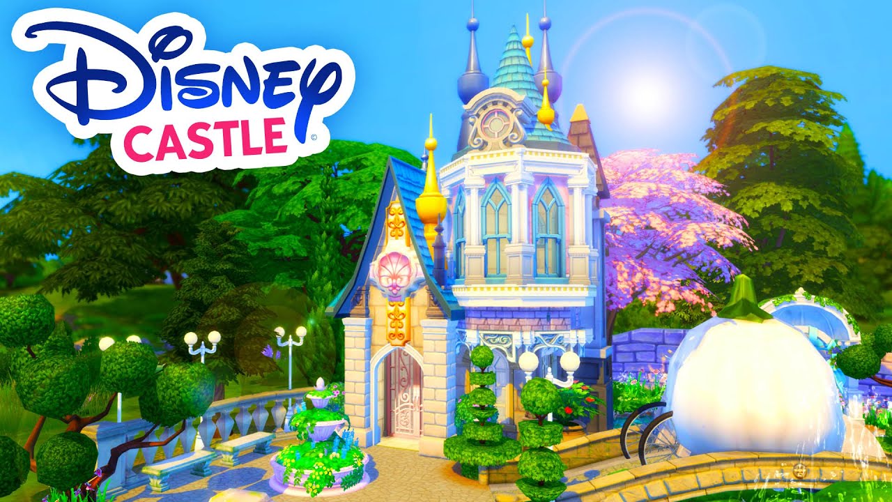 TINY DISNEY CASTLE // Sims 4 Speed Build - YouTube
