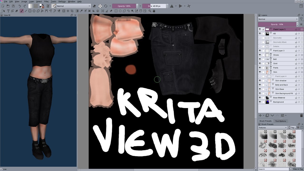 More Krita View3D plugin features - YouTube