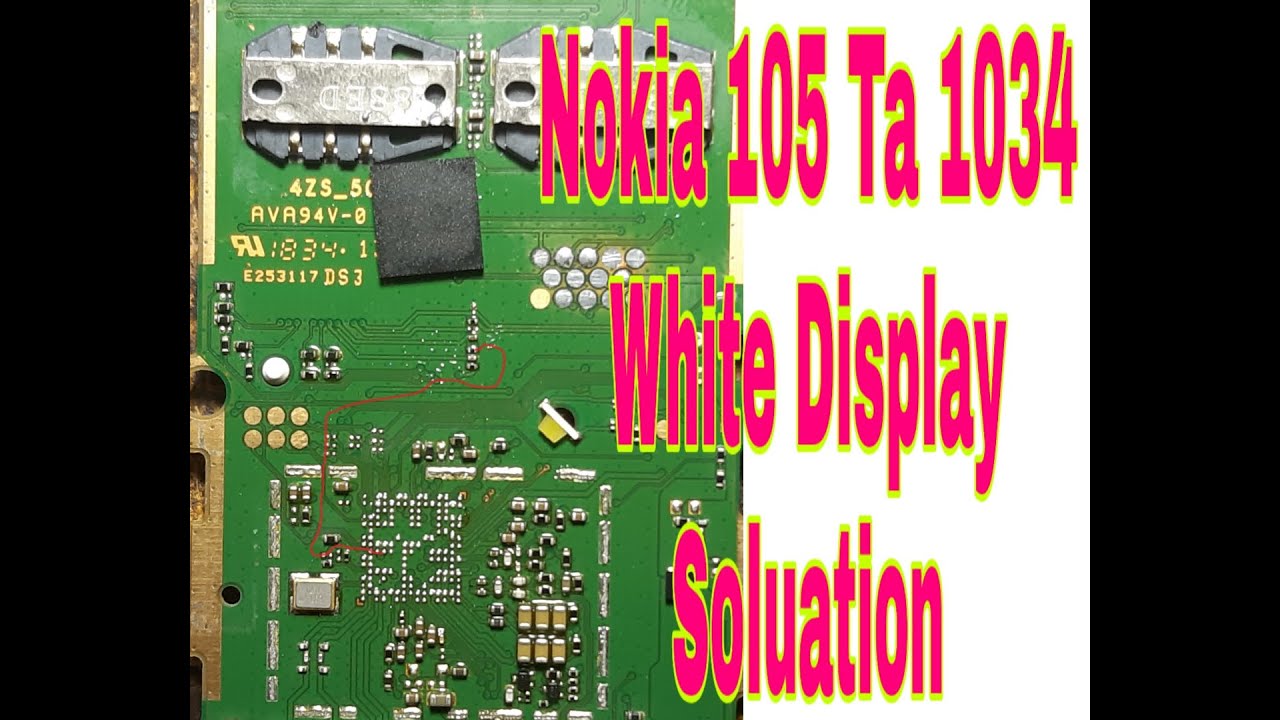 Nokia 105 TA 1034 White Display Solution By Al Rehmat Mobile Care - YouTube
