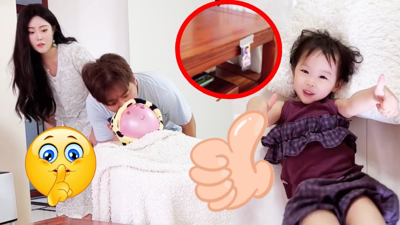 Dad Thought The Cute Baby Fell Asleep,He Was Fooled By The Balloon ...