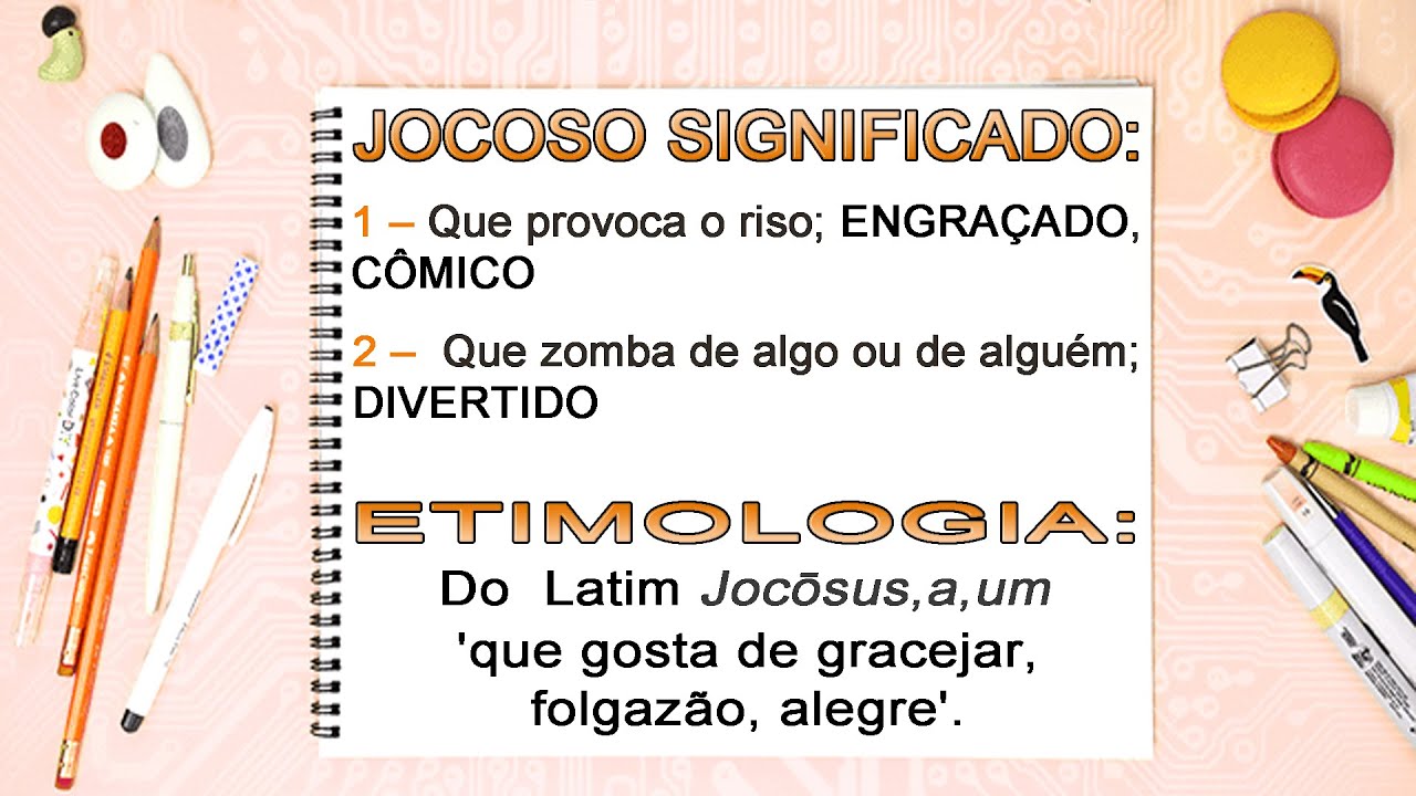 Jocoso - o que significa jocoso ? Conceito (Vídeo Gotinha: 1min40s ...