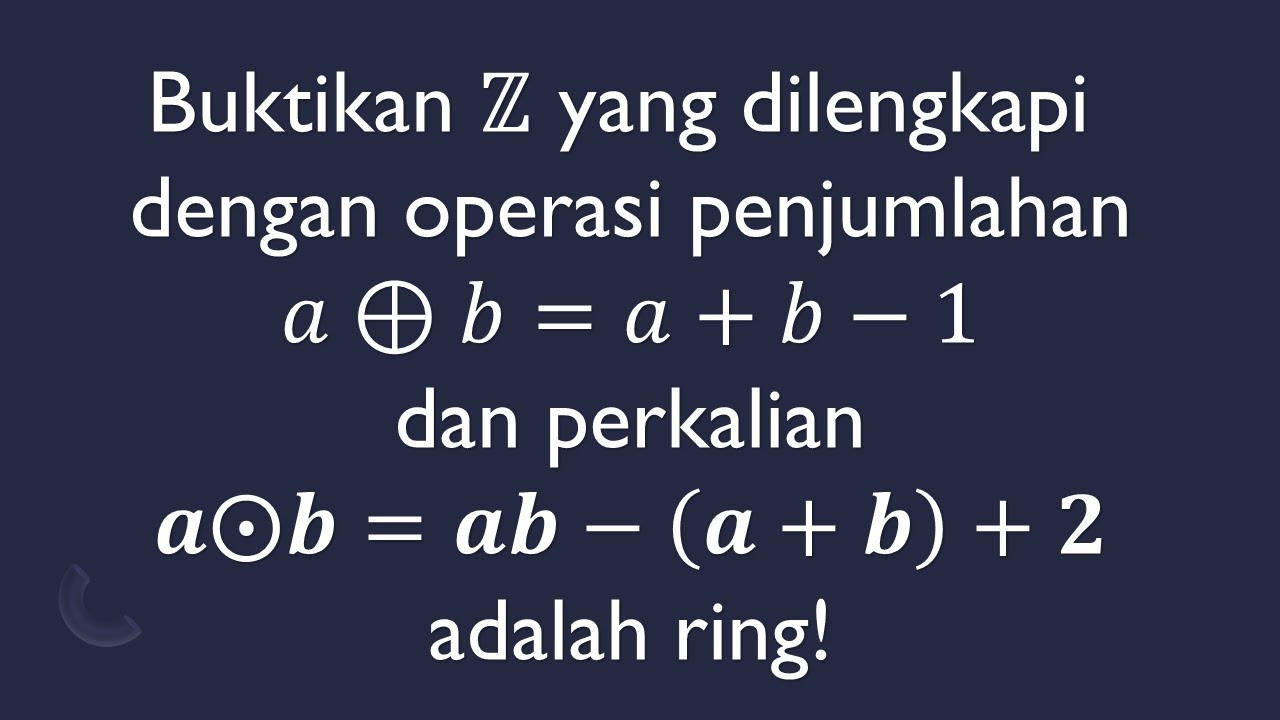 Ring dan Subring - YouTube
