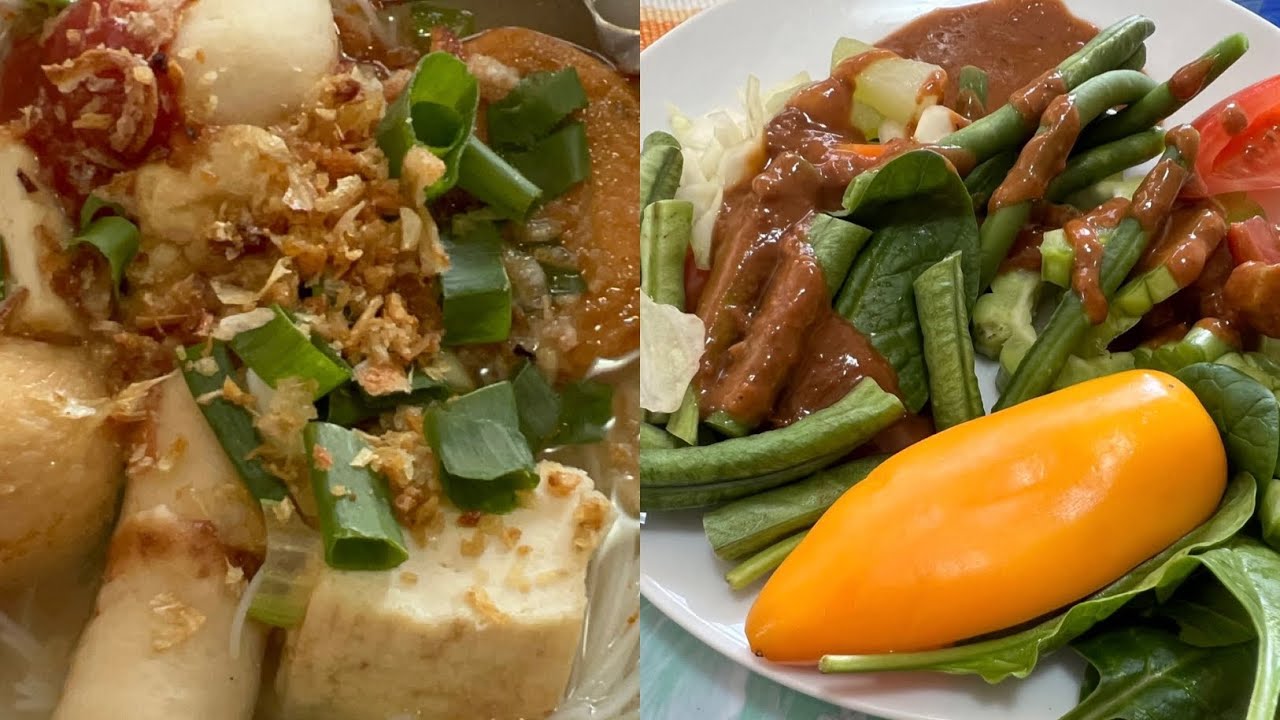 Vegetables salad with peanut dressing/ macam2 sayuran dengan bumbu ...