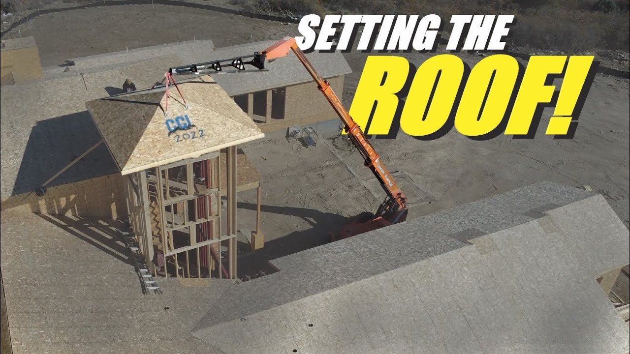 Setting the Prebuilt Roof! - YouTube