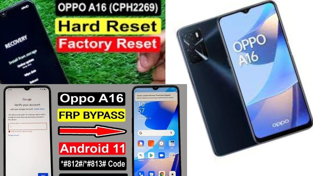 Oppo A16 - Cph2269 Lock Hard reset And Frp Bypass Letest Secury Without ...