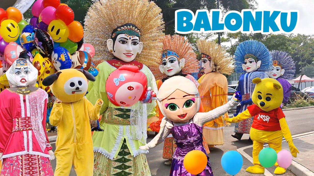 BALONKU ADA LIMA VERSI ONDEL ONDEL BADUT |BALONKU ADA LIMA REMIX |LAGU ...