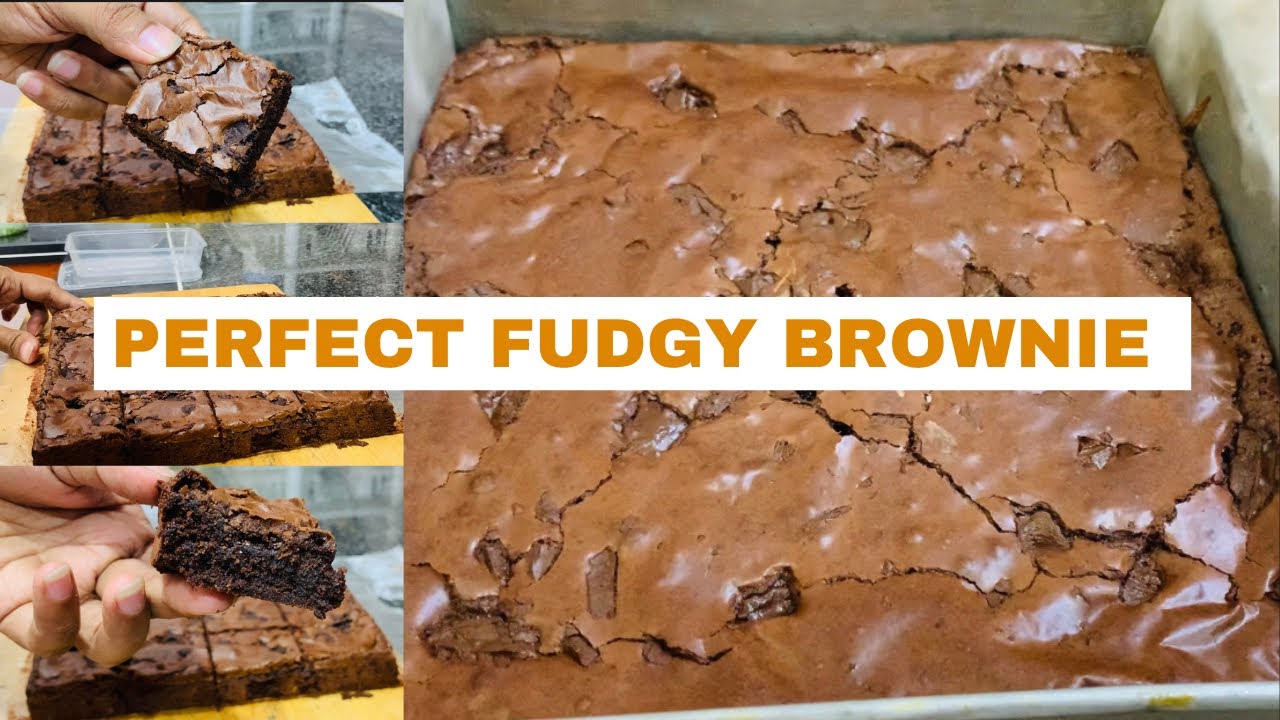 Chocolate Fudgy Brownie Recpie | Fudgy Brownie Recpie with only 60g oil ...