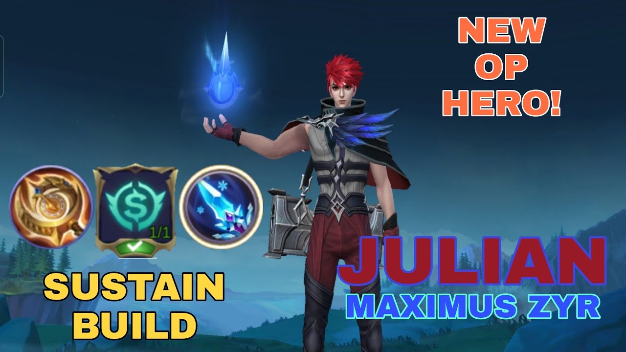 NEW HERO JULIAN USING SUPPORT EMBLEM! SUSTAIN DAMAGE - BEST BUILD AND ...