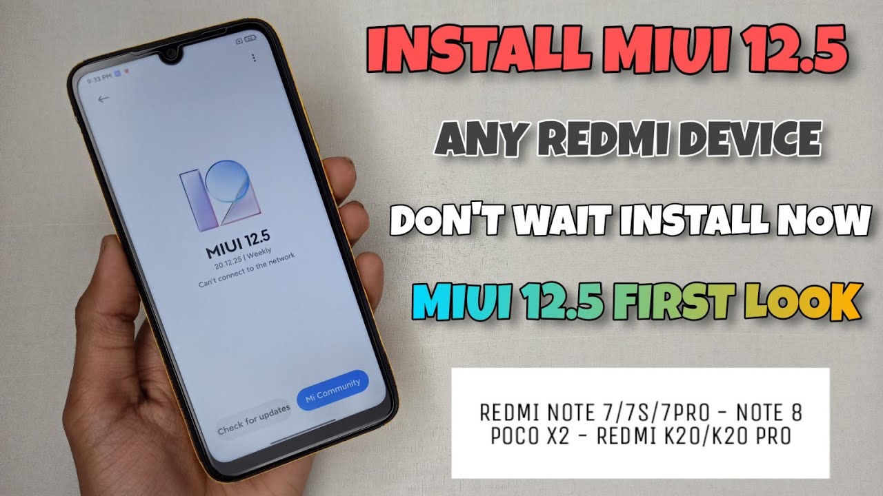 How To Install MIUI 12.5 For Redmi Note 7/7S & Any Device 🔥🔥 - YouTube