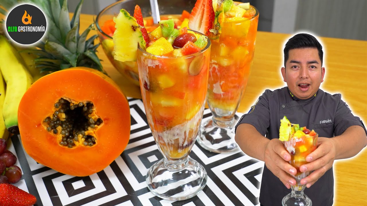 ENSALADA de FRUTAS REFRESCANTE || COME y BEBE ECUATORIANO - YouTube