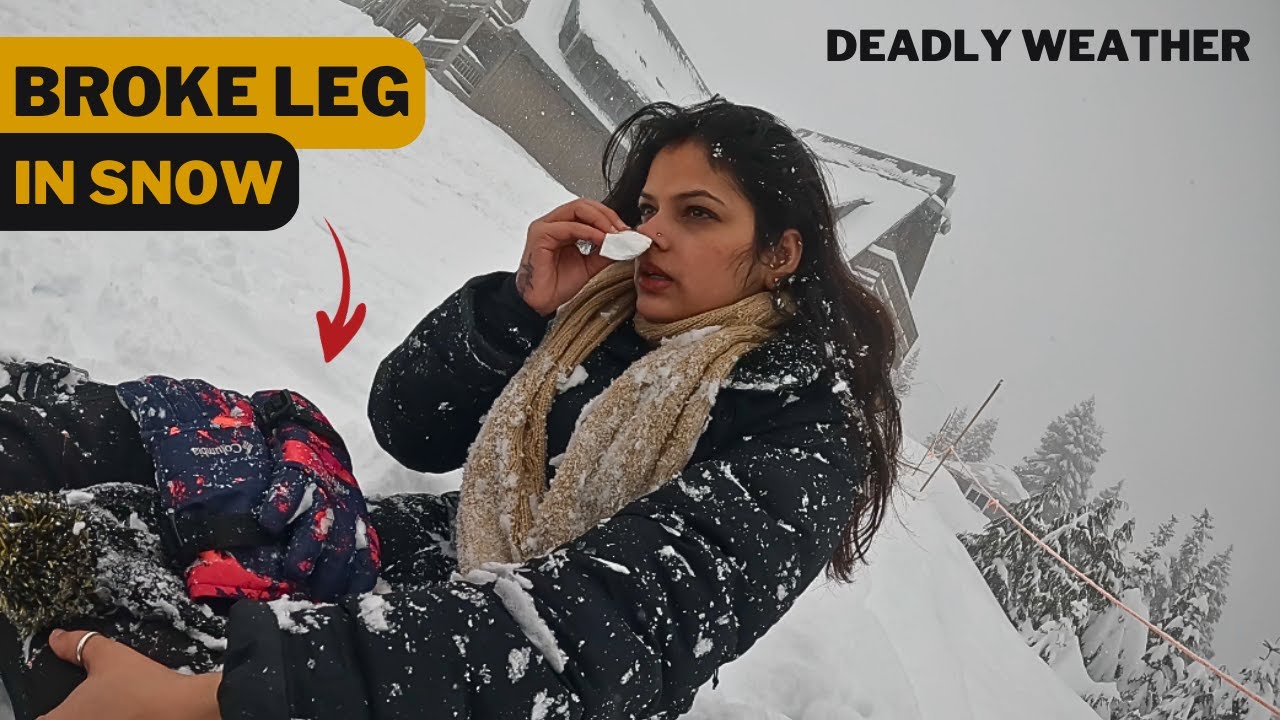 She Almost Broke Her Leg in Snow | Grouse Mountain Part 1 - YouTube
