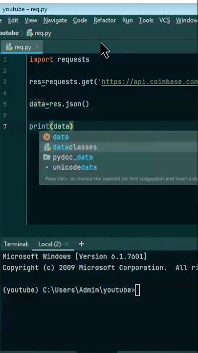 Http get request using Python ( requests library) - YouTube