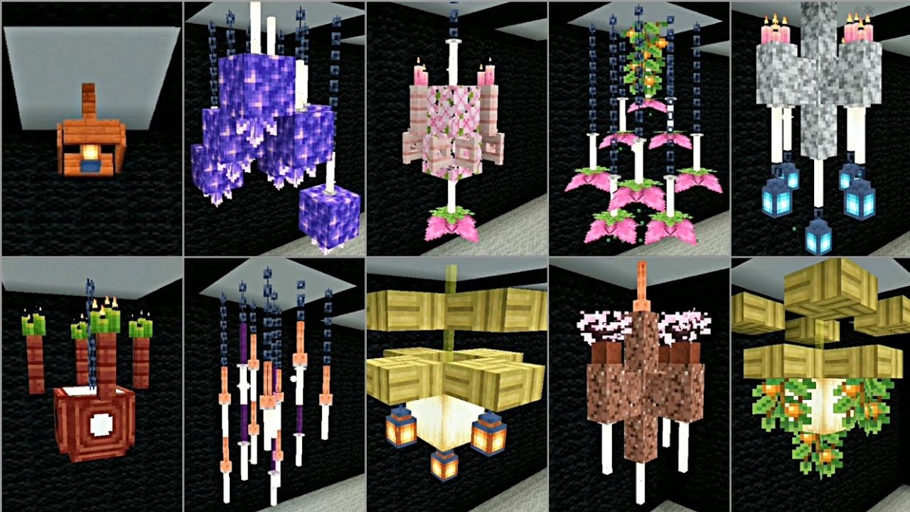 Minecraft: 10 Ceiling Light Design Ideas 💡 | #minecraft #how # ...