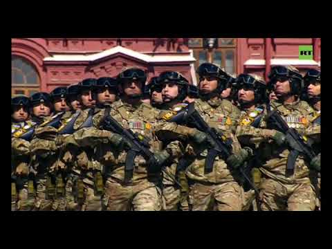Azərbaycan Əsgərləri Rusiyada hərbi paradda 24 iyun 2020 **Азербайджанские солдаты на военном параде