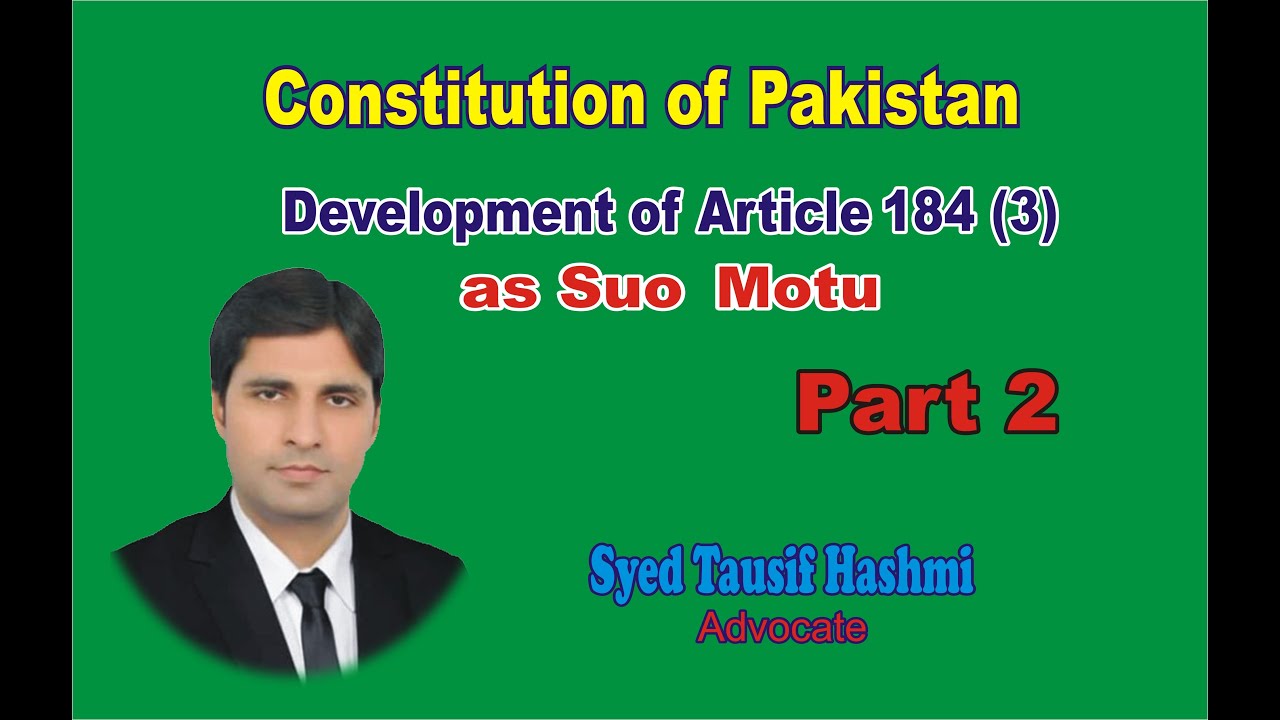 Article 183 (3) Constitution of Pakistan part 2 | LLB | LLM | Lecture ...