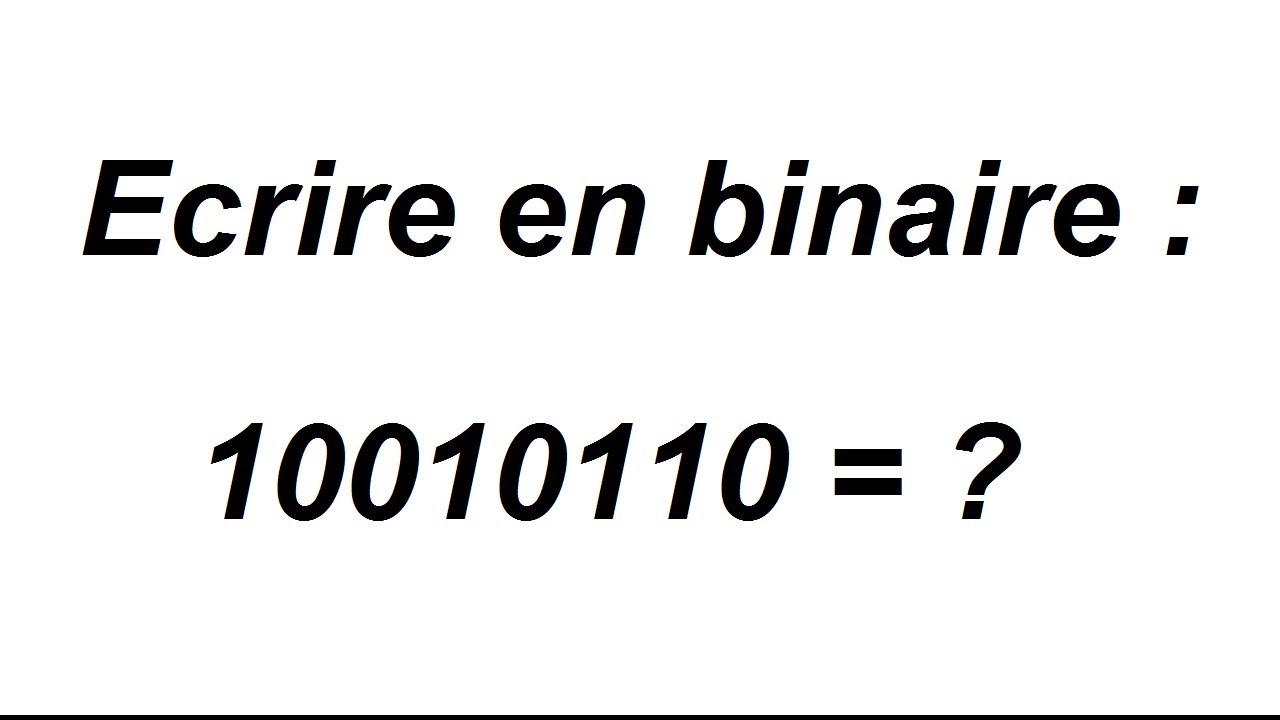 Les puissances de 2 et l'écriture en binaire - conversion en binaire ...