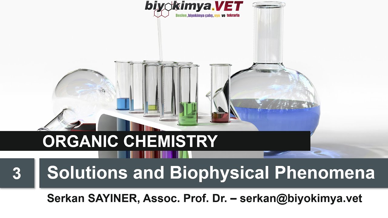 ORGANIC CHEMISTRY | Topic 3: Solutions and Biophysical Phenomena - YouTube