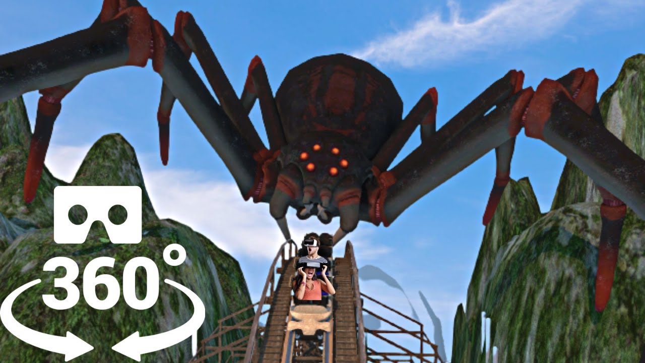 Spiders roller coaster in 360 virtual reality #24 - YouTube