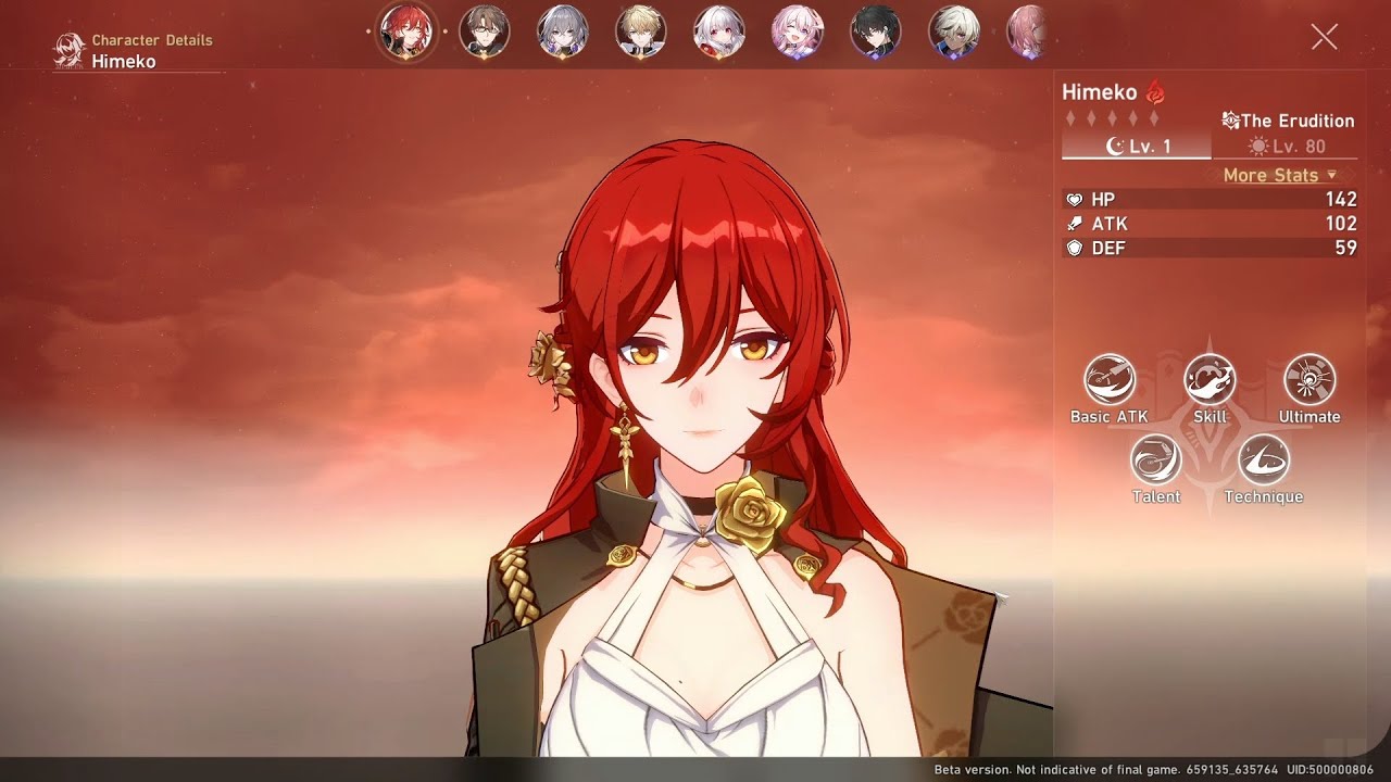 360 turn around view of Himeko Honkai star rail CBT2 - YouTube