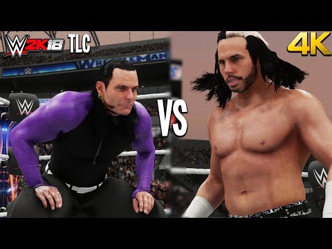 JEFF HARDY VS MATT HARDY - WWE 2K18 TLC (PS4 Pro 4K Gameplay)