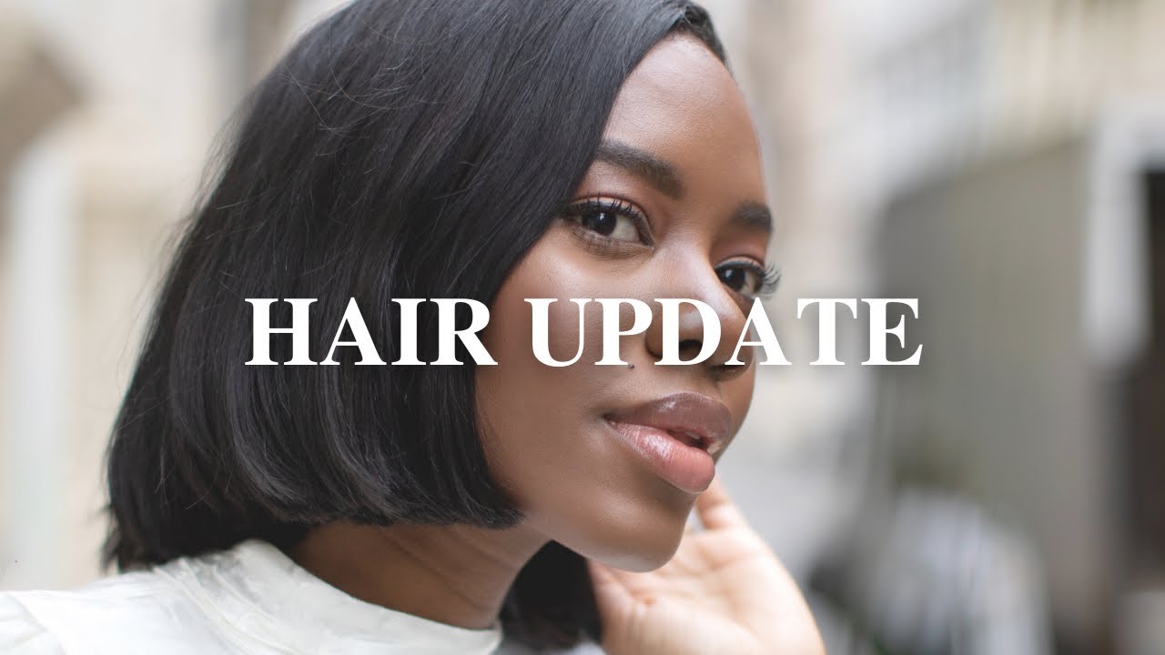 HAIR UPDATE | MY BOB CUT | products I’m using on my relaxed hair ...