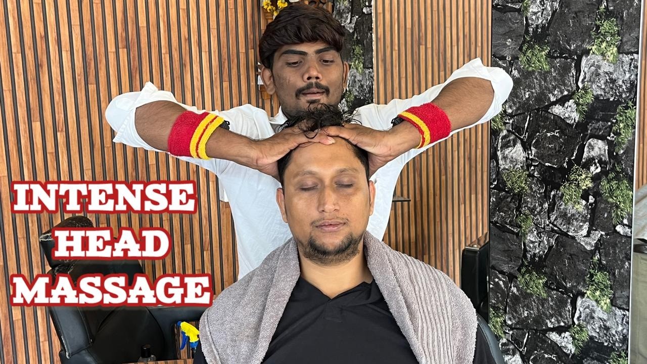 Intense HEAD Massage with Neck Cracking By Michael barber | Face ...