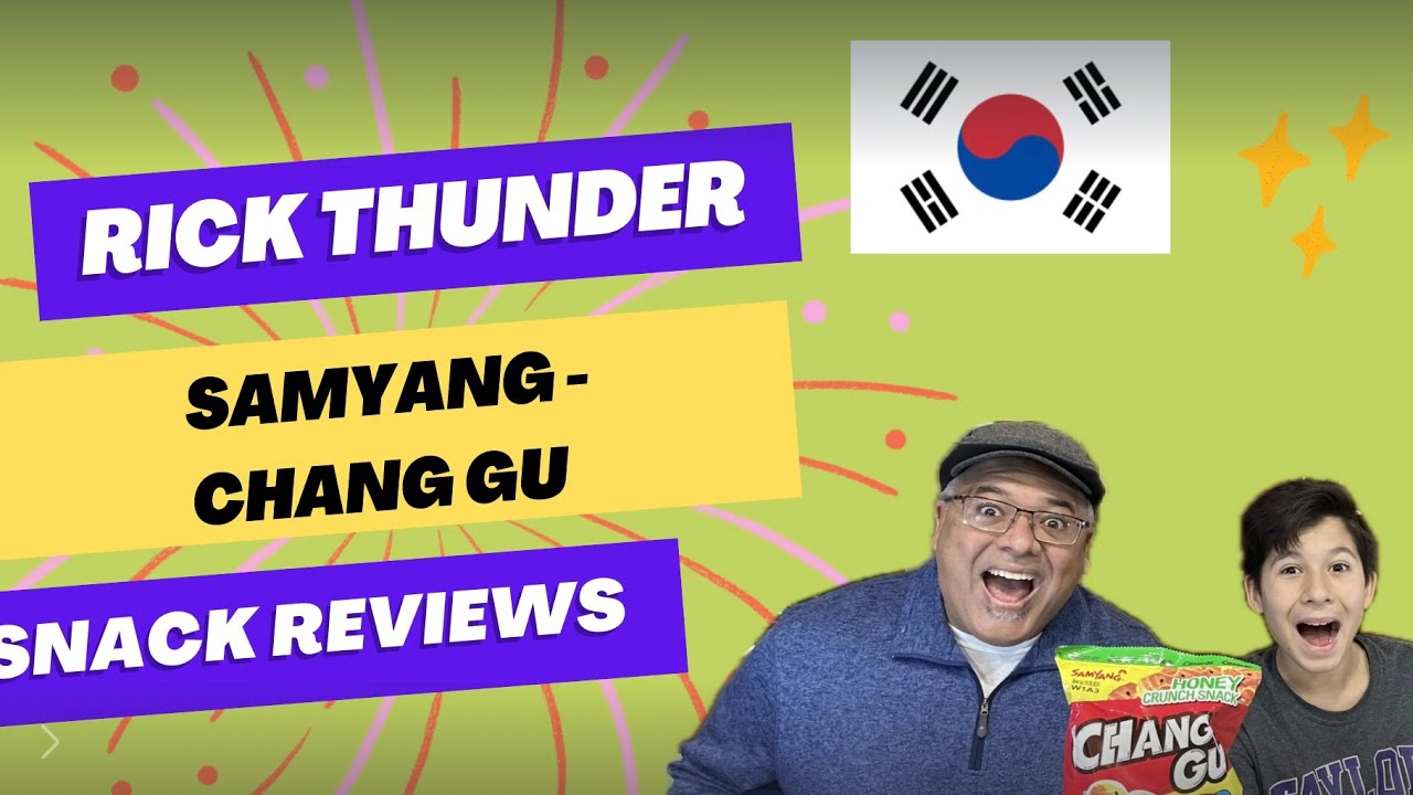 American Father & Son Try Korean Snack | 🇰🇷 Chang Gu | Snack Review ...