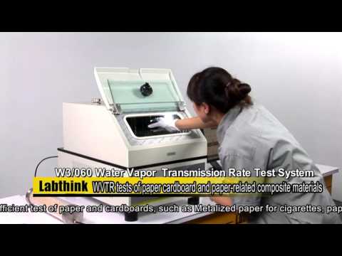 ISO 2528 Paper Moisture Barrier Property Tester - Labthink - YouTube