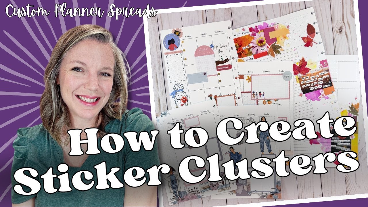 How to Create Sticker Clusters || Custom Planner Spreads - YouTube