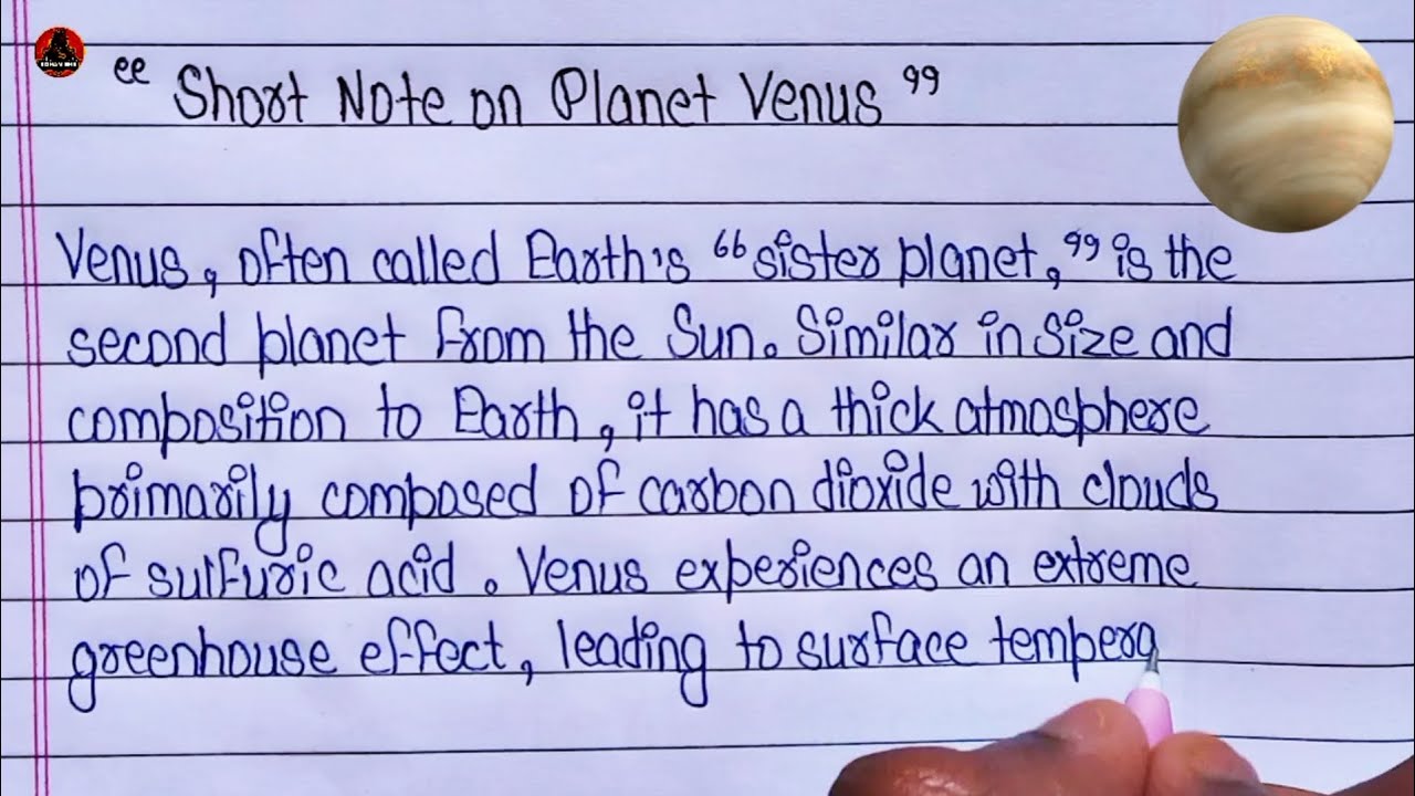 Short note on Planet Venus || short paragraph on planet venus in ...