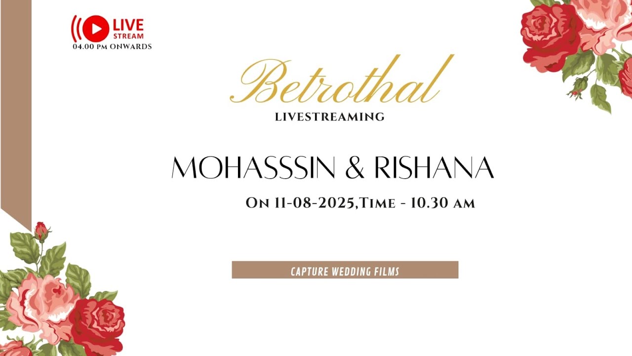 MOHASSSIN & RISHANA || ENGAGEMENT || LIVE STREAMING || 11.08.2025 ...