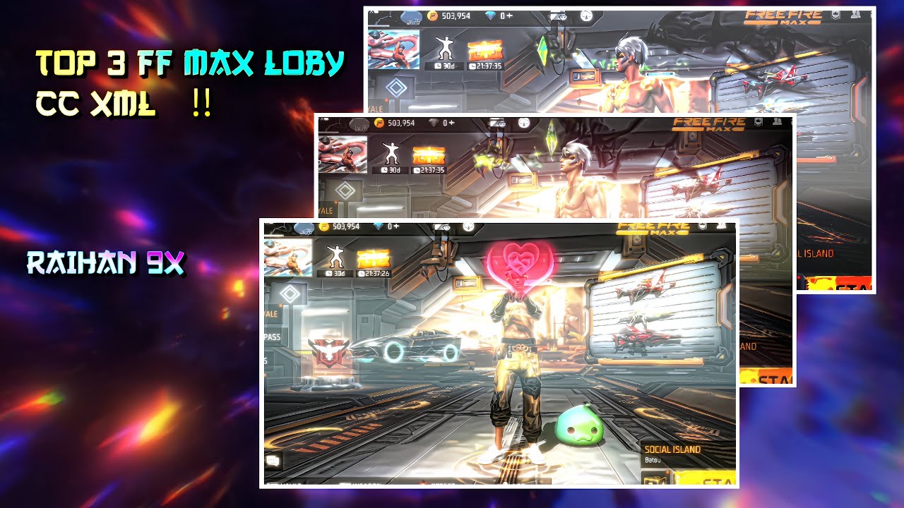TOP 3 FF MAX LOBY ll (CC-XML) ll Chk Description ll @raihan_mals2.0 ...