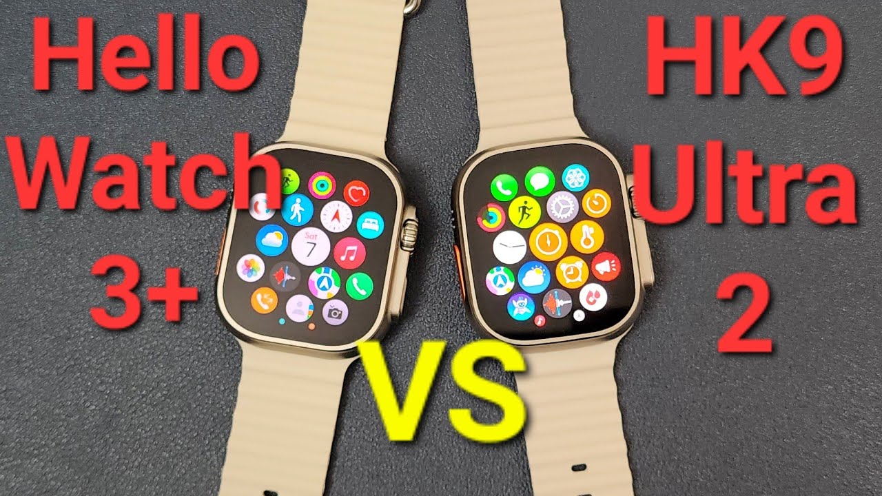Comparision: Hello Watch 3 Plus VS HK9 Ultra 2 - [Design UI Menu Styles ...