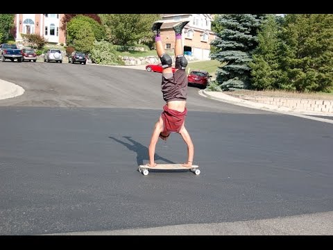 Longboard handstand 830 feet (World record attempt) - YouTube