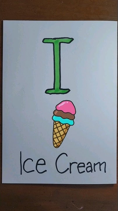 Draw Object Start with Letter I ( Ice Cream ) #drawing #tutorial # ...
